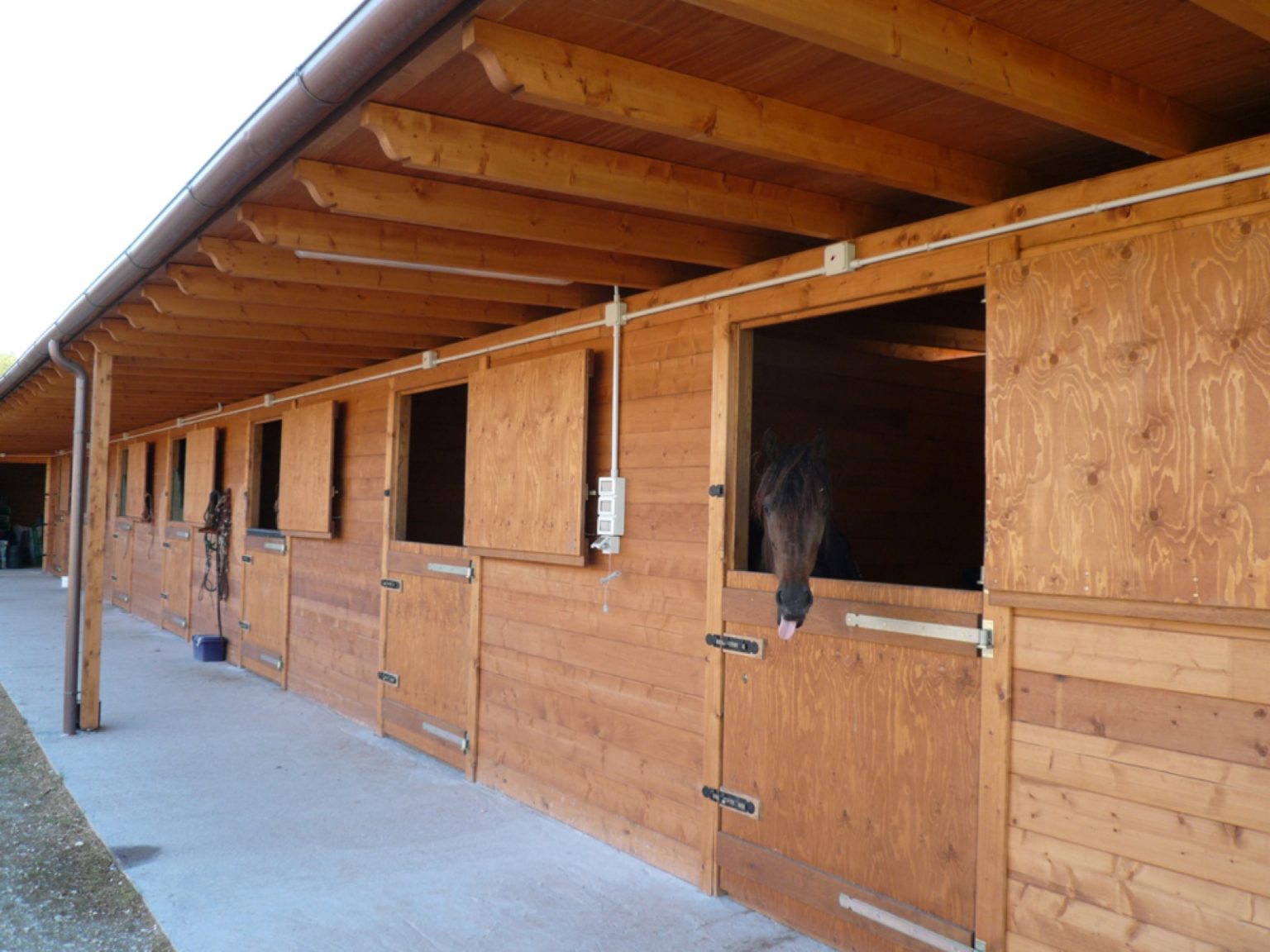I box per cavalli realizzati da Legno Marchetti